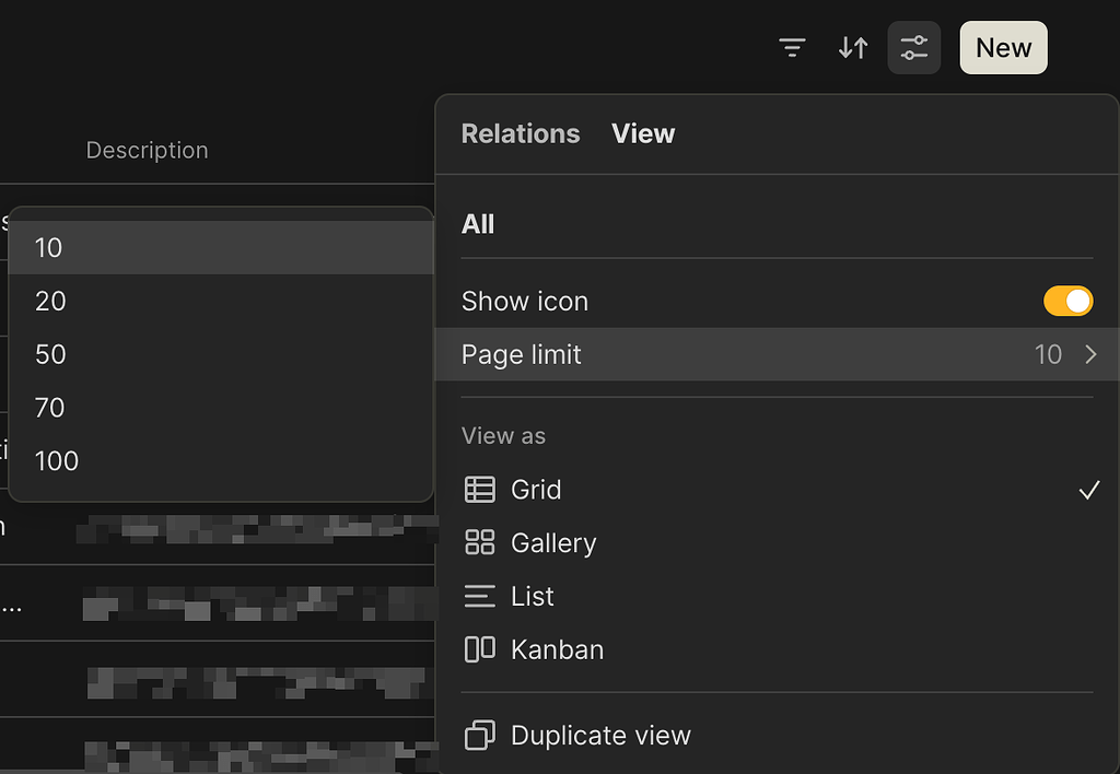 Reduce Page Limit For Inline Set And Collection Feature Requests