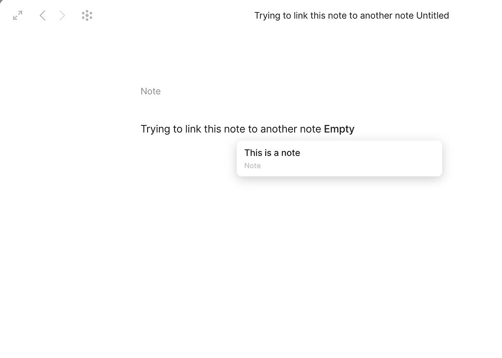 Empty Displayed As Hypertext Link When Linking 2 Notes Bug Cemetary Anytype Community