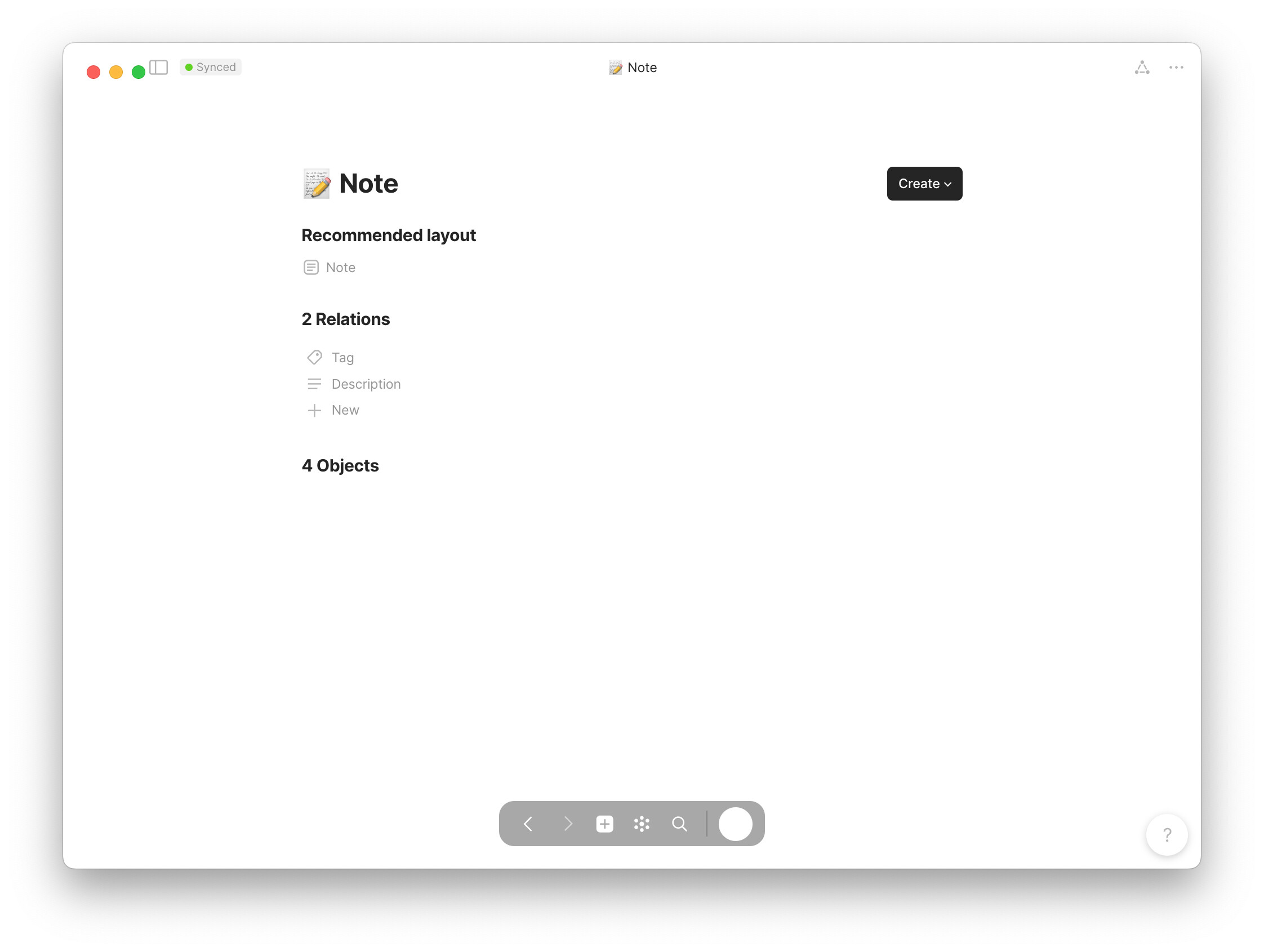 Created a template for the Note type that can't be deleted - Bug Cemetary - Anytype Community