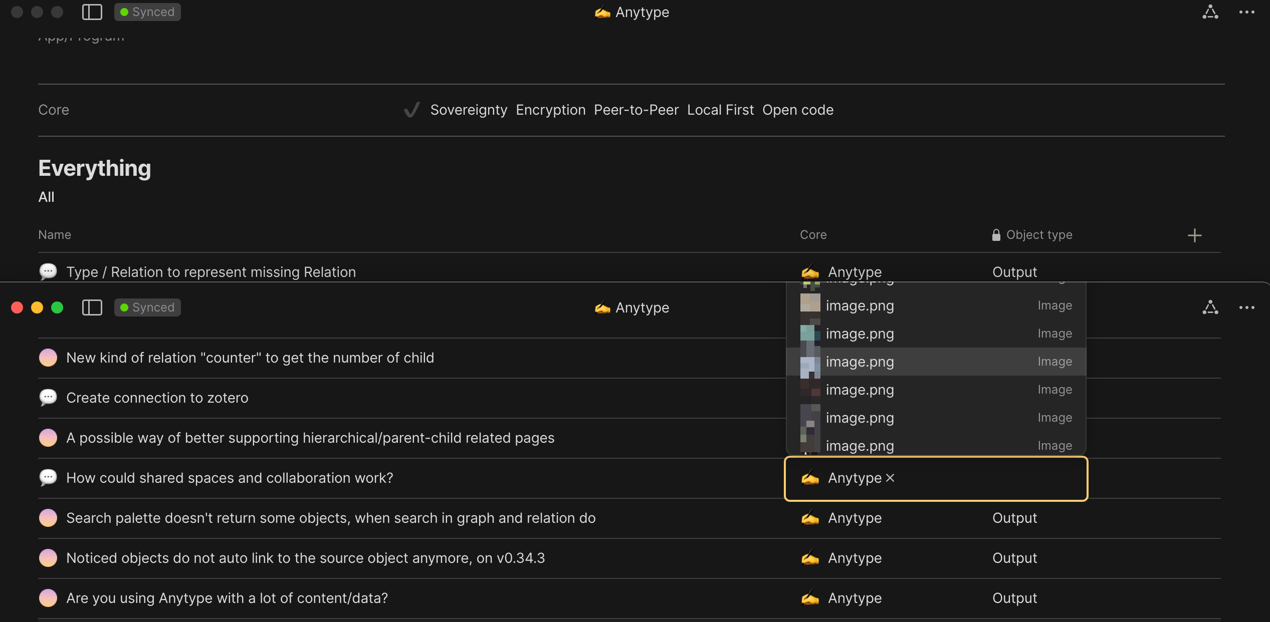 Adjust Size And Location Of Relation Object Selection Box Any Requests Anytype Community 4025