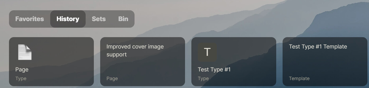 Cannot remove prebuilt objects from the history section (We cannot completely clean the history ...